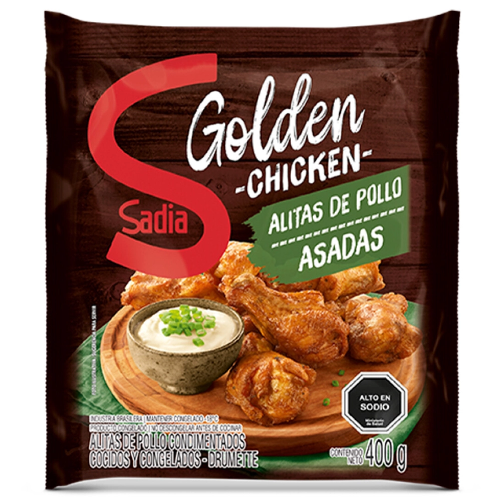 Golden Chicken Alitas de Pollo Asadas Sadia 400 gs - Cold Market Congelados